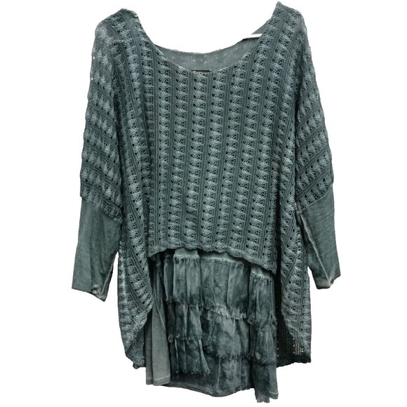 M Made In Italy | Tops | Made In Italy Womens Silk Tunic Top Small Gray ...